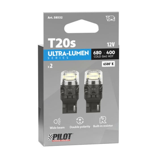 LAMPADINE 12V ULTRA-LUMEN SERIES - (W21WW) - W3X16D - 2 PZ ...